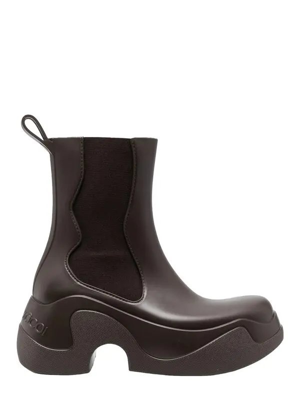 XOCOI Chunky Sole Ankle Boots - Brown