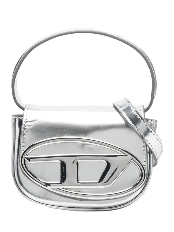 DIESEL® Metallic Crossbody Bag - Silver