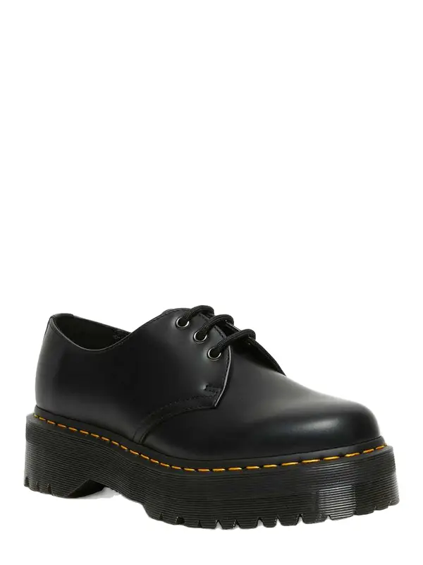 Dr. Martens 1461 Smooth Leather Platform Shoes - Black