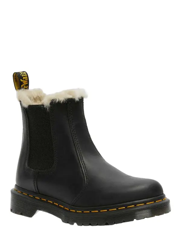 Dr. Martens 2976 Faux Fur Lined Chelsea Boots - Black