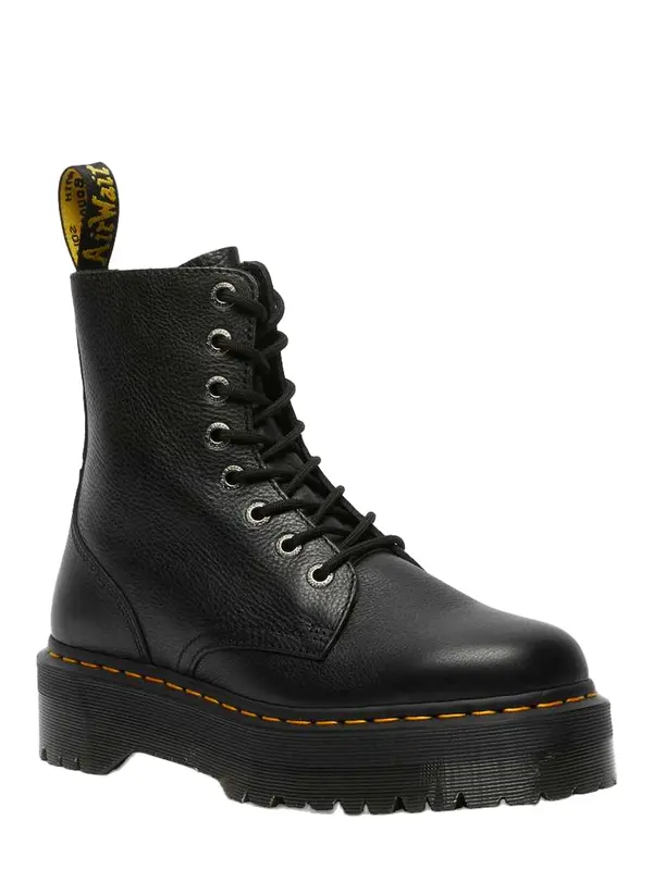 Dr. Martens Jadon Iii Pisa Leather Platform Boots - Black