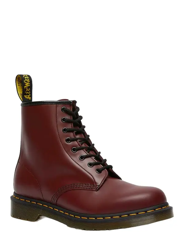 Dr. Martens 1460 Smooth Leather Lace-up Boots - Red