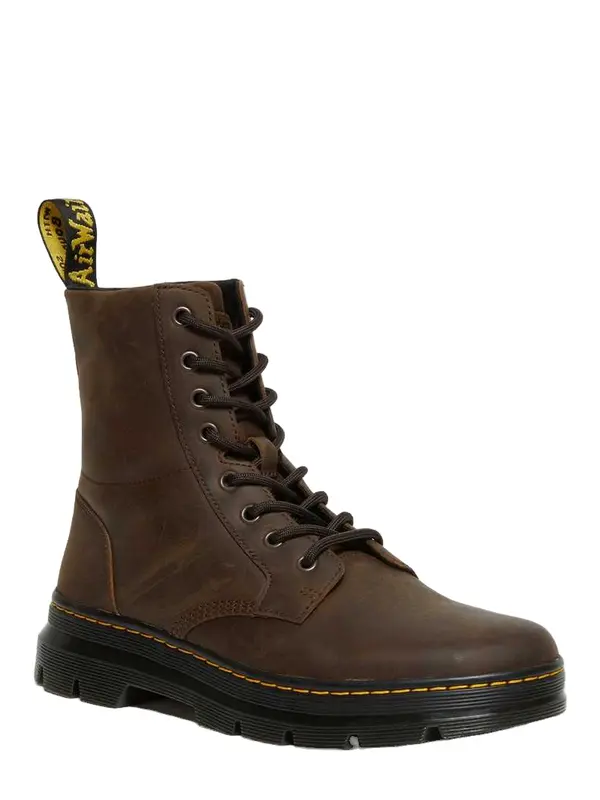 Dr. Martens Combs Crazy Horse Leather Boots - Brown