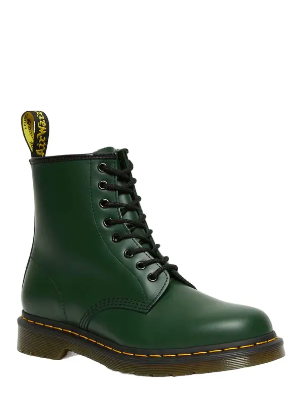 Dr. Martens 1460 Smooth Leather Lace Up Boots - Green