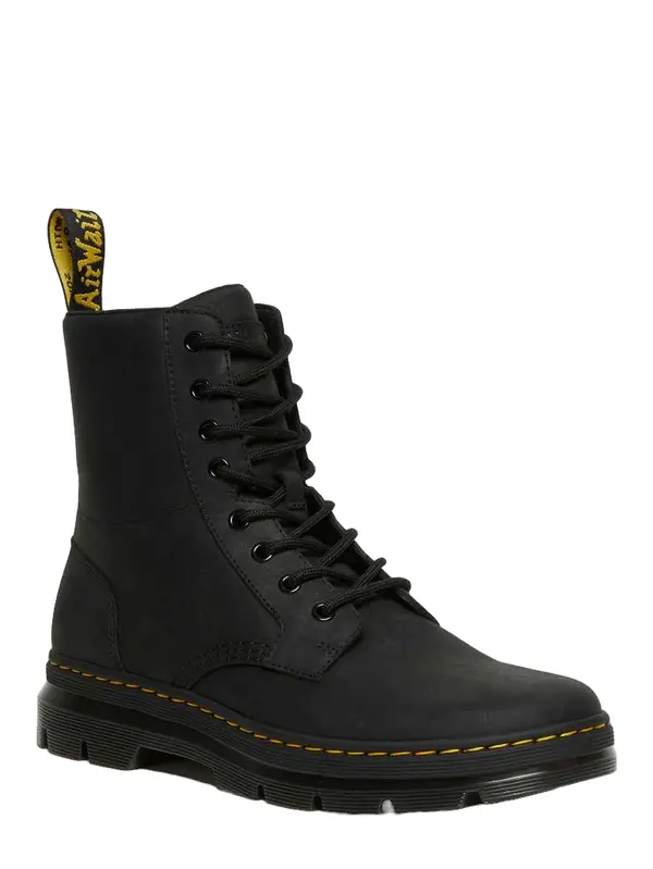 Dr. Martens Combs Leather Casual Boots - Black