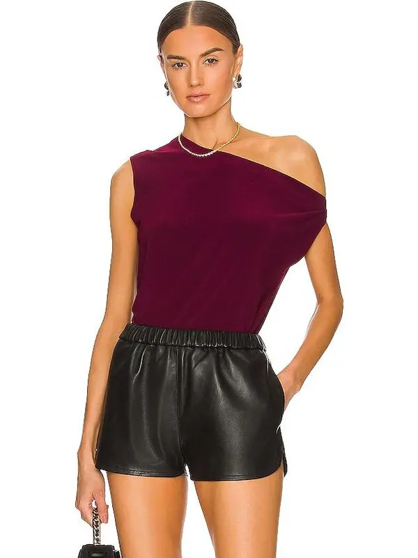 Norma Kamali Drop Shoulder Top - Plum