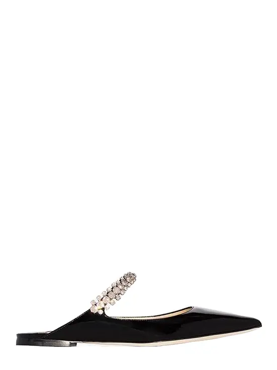 JIMMY CHOO Bing Crystal-embellished Mules - Black