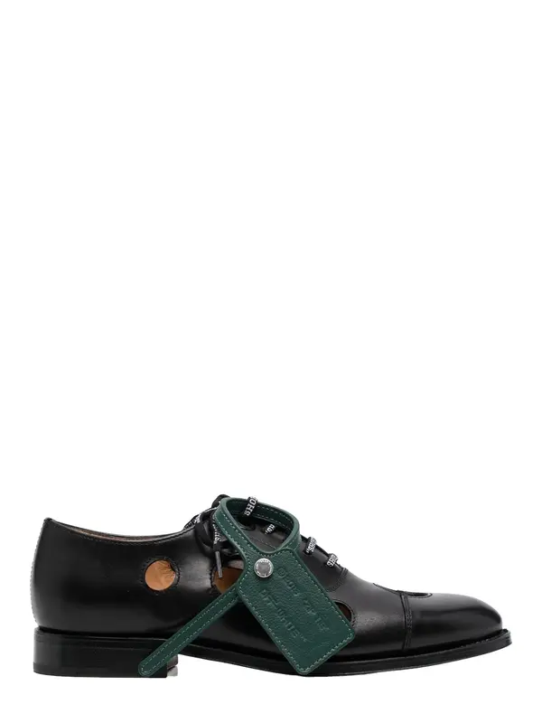 Off-White X Church's Meteor-holes Leather Oxford Shoes - Black