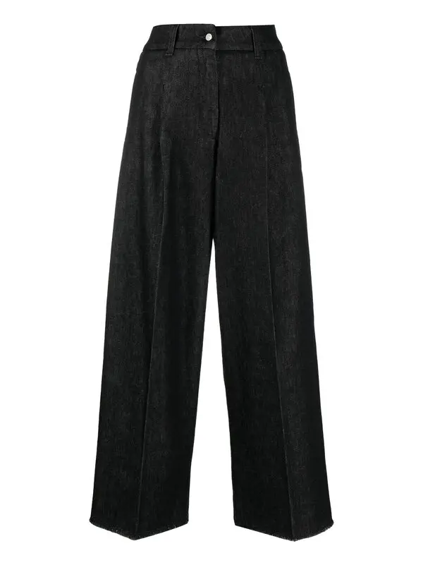 Fabiana Filippi High-rise Wide-leg Trousers - Black