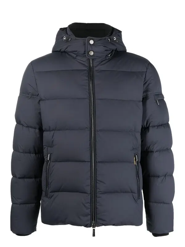 MOORER Long Sleeve Padded Jacket - Blue