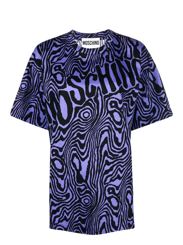 Moschino Zebra-print T-shirt - Blue