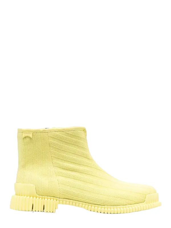 Camper Ribbed-knit Ankle Boots - Yellow