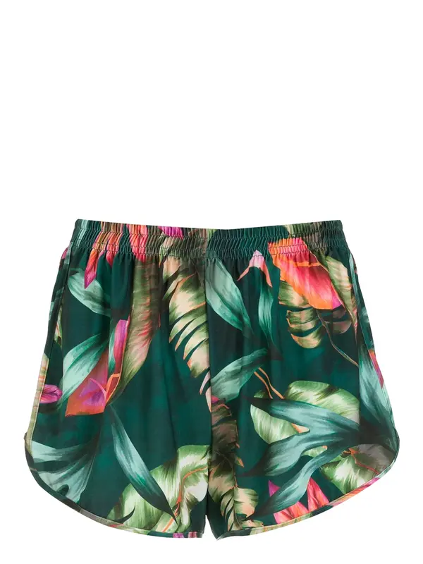LYGIA & NANNY Leaf-print Shorts - Green