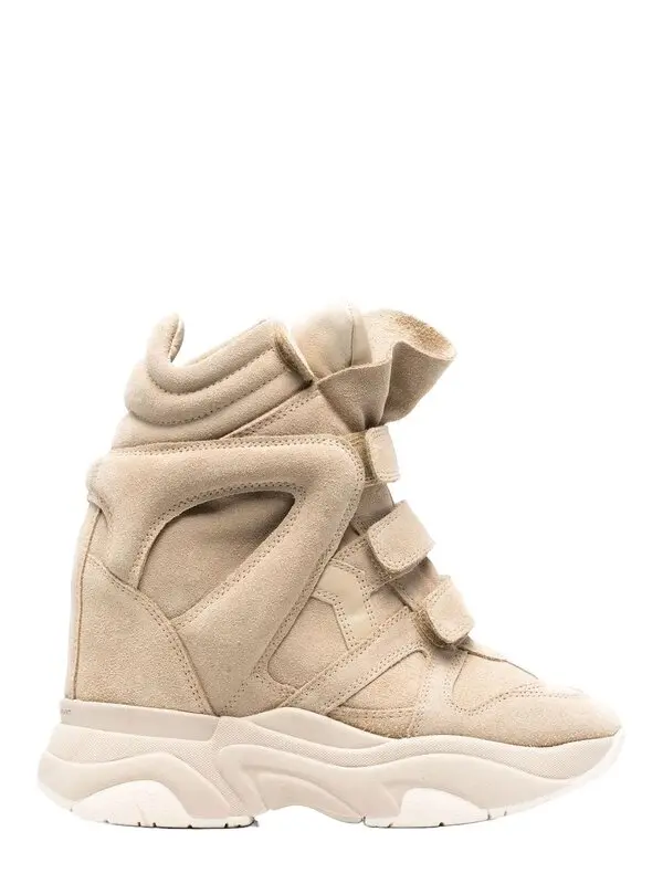 Isabel Marant Balskee Leather Sneakers - Neutrals