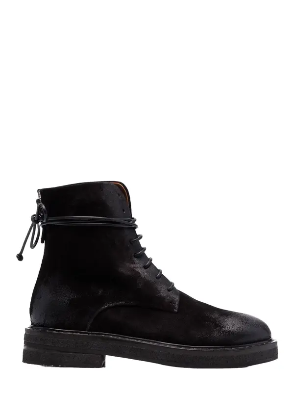 Marsèll Parrucca Suede Combat Boots - Black