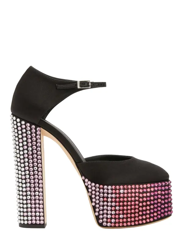 GIUSEPPE ZANOTTI 150mm Strass Platform Pumps - Black
