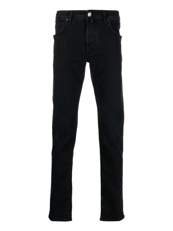 Jacob Cohen Scarf Detail Skinny Jeans - Black