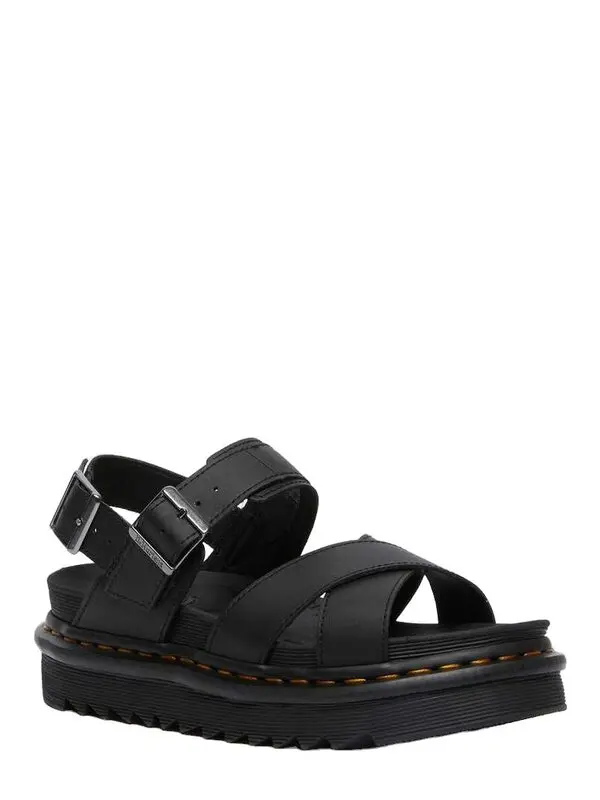 Dr. Martens Voss Ii Leather Strap Sandals - Black