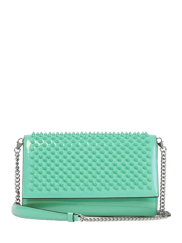 CHRISTIAN LOUBOUTIN Paloma Small Embellished Clutch - Green
