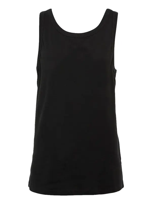 THE ROW Frankie Cotton Jersey Tank Top - Black