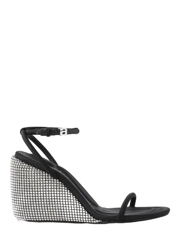 Alexander Wang Dahlia Crystal-embellished Wedge Sandals - Black