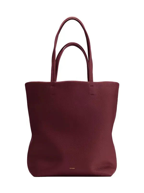 Cuyana Leather Tote Bag - Cherry