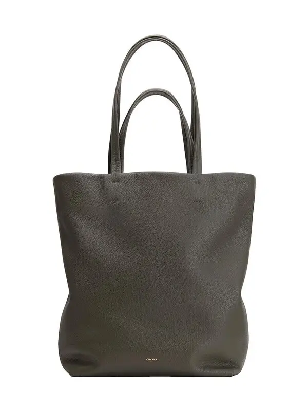 Cuyana Leather Tote Bag - Dark Green
