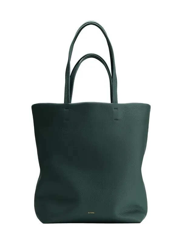 Cuyana Italian Leather Tote Bag - Forest