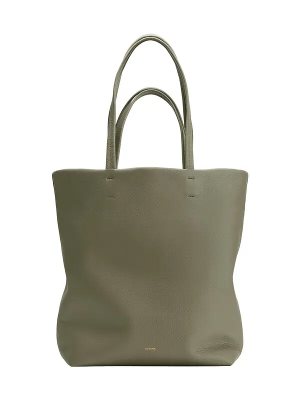 Cuyana Leather Tote Bag - Olive