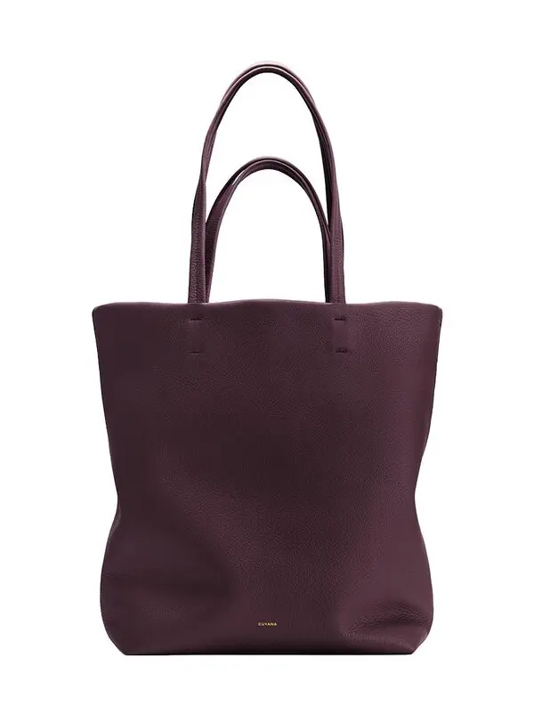 Cuyana Italian Leather Tote Bag - Plum