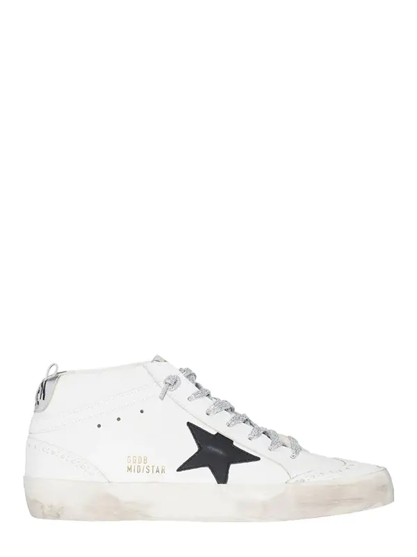 GOLDEN GOOSE Star-patch Lace-up Sneakers - White