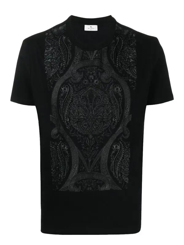 Etro Embroidered-logo T-shirt - Black