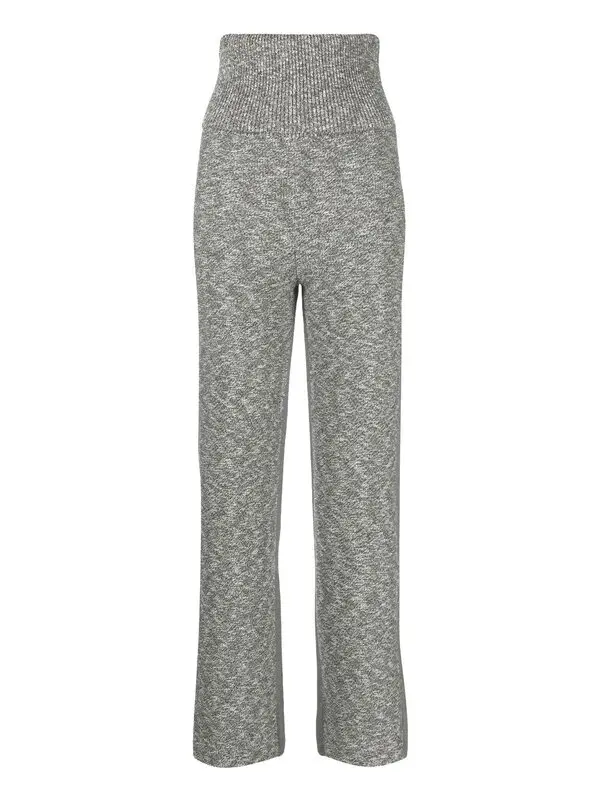 Off-White Diag-print Knitted Trousers - Grey