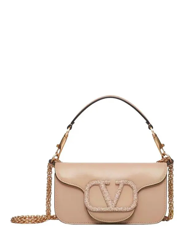 Valentino Garavani Locò Embellished Shoulder Bag - Pink