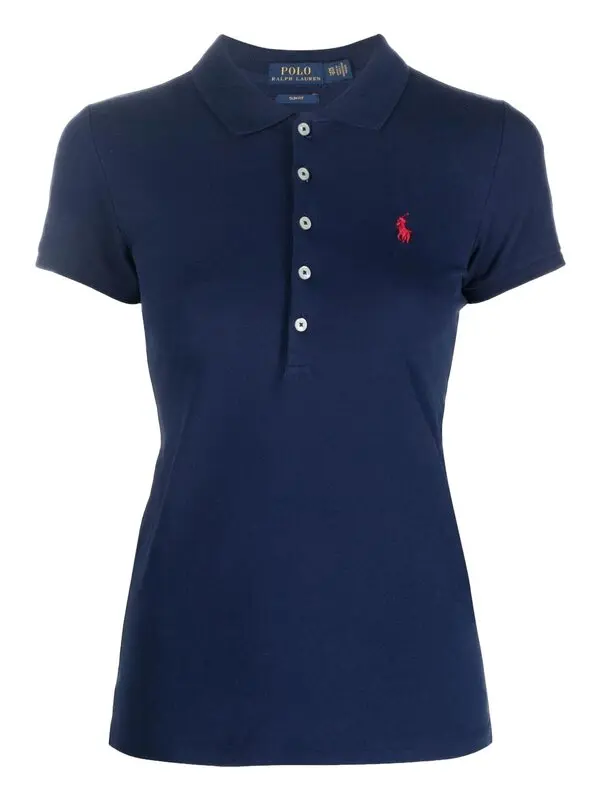 Polo Ralph Lauren Julie Logo-embroidered Polo Shirt - Blue