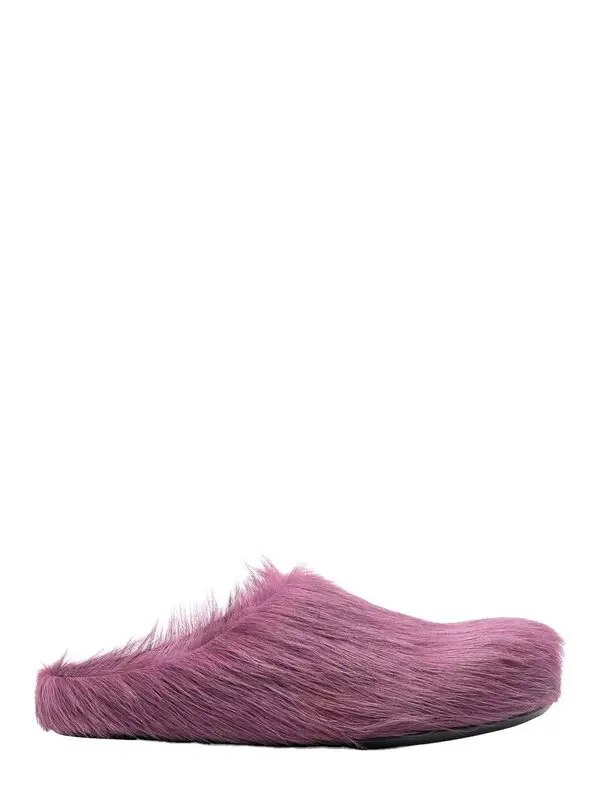 Marni Fussbett Sabot Calf Hair Mules - Purple