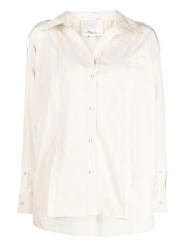 3.1 Phillip Lim Flat-collar Long-sleeved Shirt - White