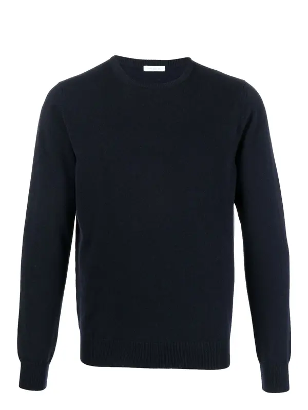 Malo Round-neck Knit Jumper - Blue