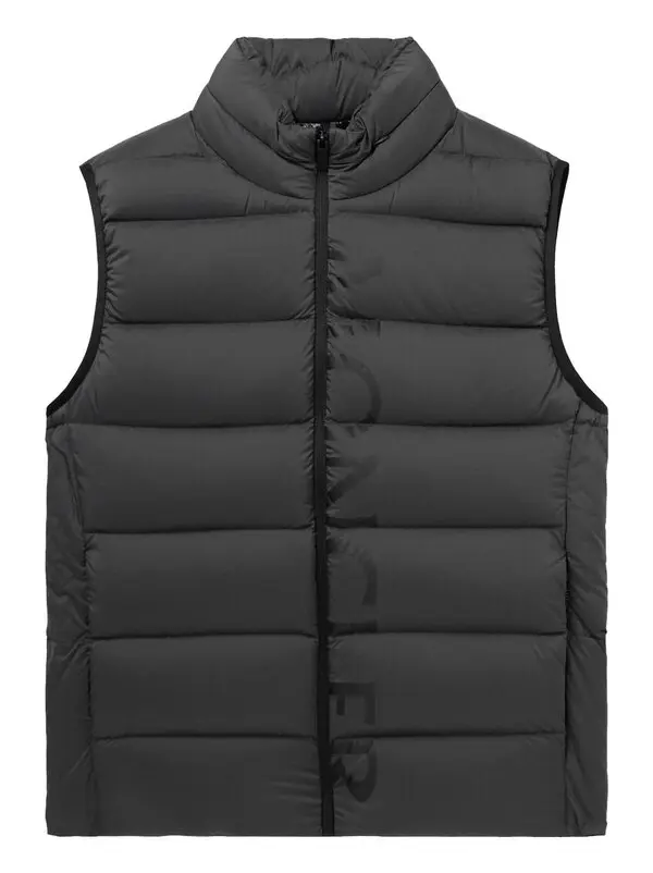 Moncler Logo-print Quilted Down Gilet - Gray