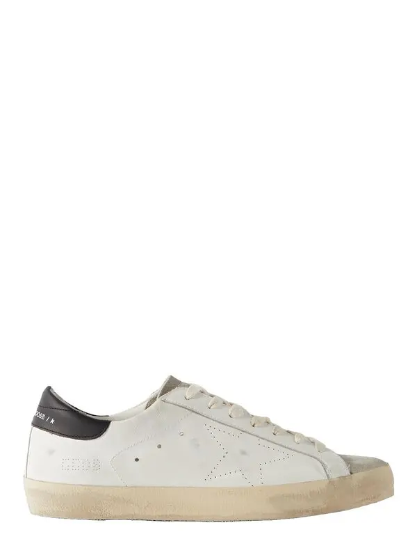 Golden Goose Superstar Distressed Sneakers - White