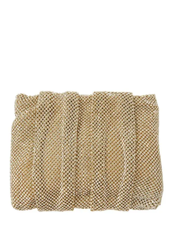 LOEFFLER RANDALL Ember Embellished Mesh Clutch - Gold