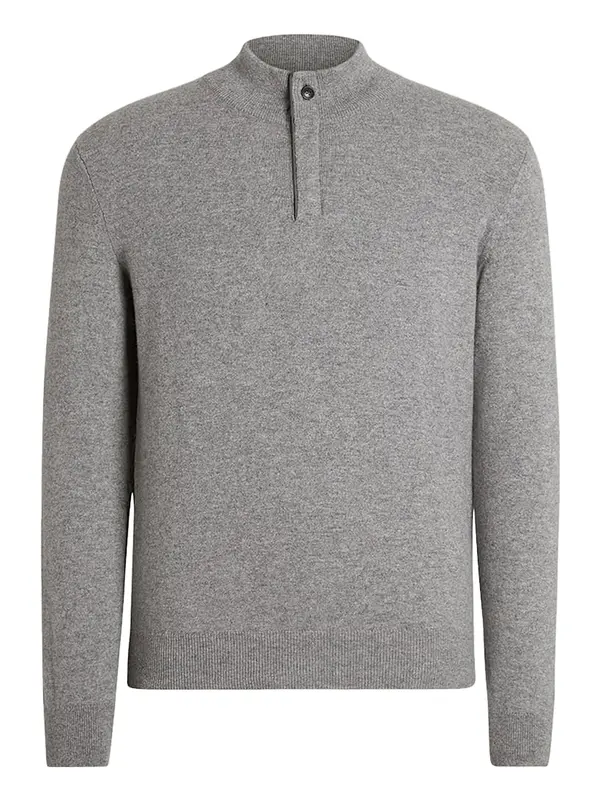 Zegna Cashmere Quarter-zip Pullover - Grey