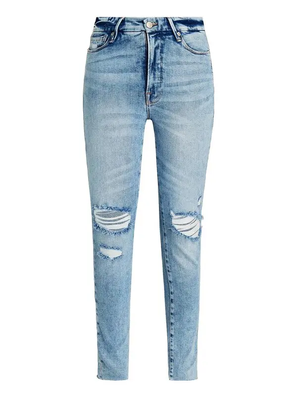 Good American Good Legs Midrise Skinny Jeans - Light Denim