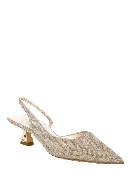 Franco Sarto Devin Kitten Heel Slingback Pump - Platinum
