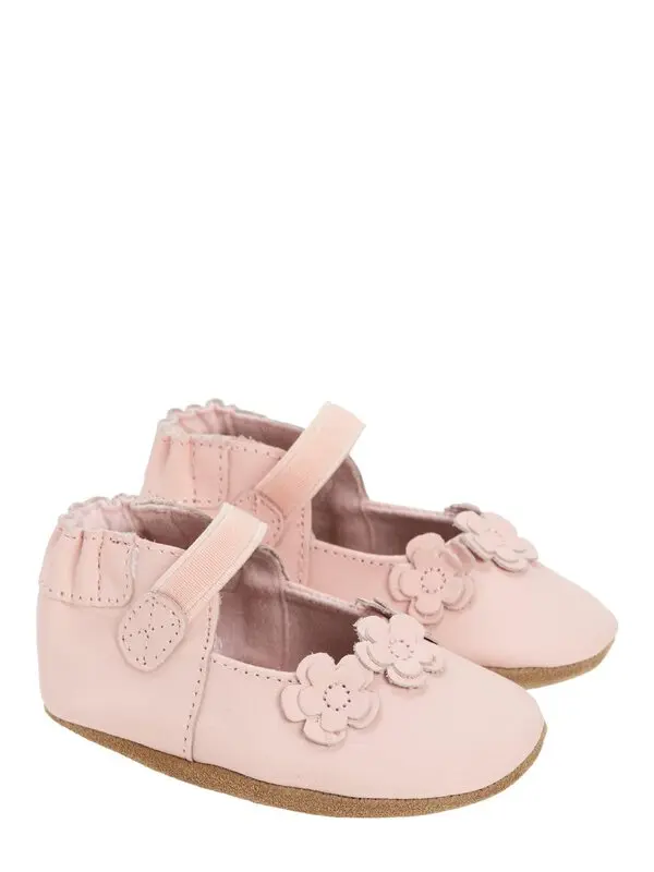 ROBEEZ® Brianna Leather Crib Shoe - Light Pink