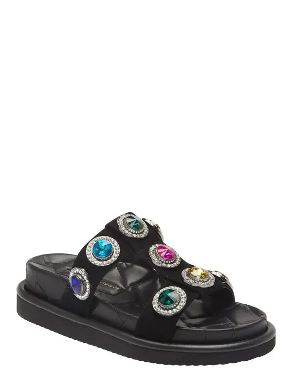 Kurt Geiger Orson Crystal Slide Sandal - Black
