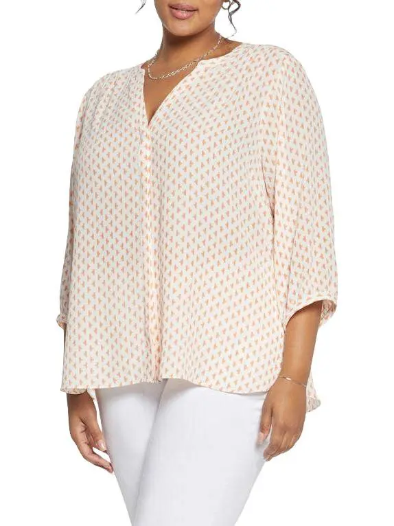 NYDJ Semisheer Pintuck Blouse - Chez Geo