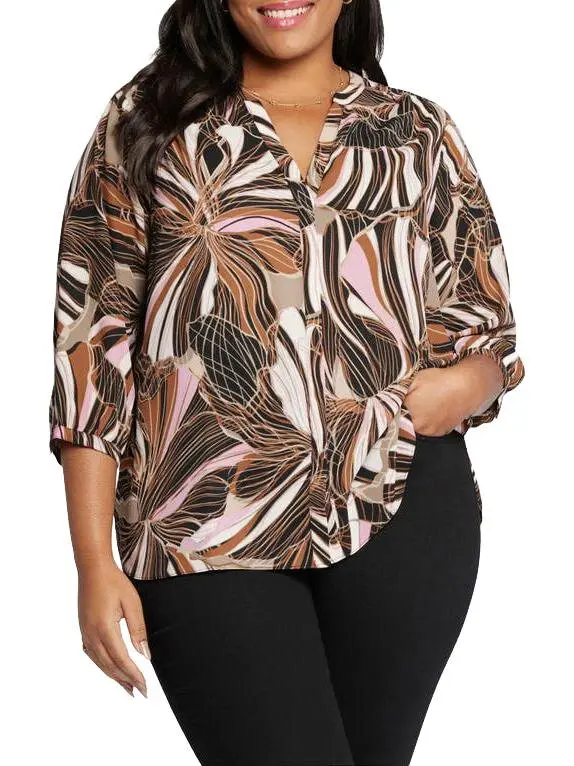 NYDJ Semisheer Pintuck Blouse - Half Moon Bay