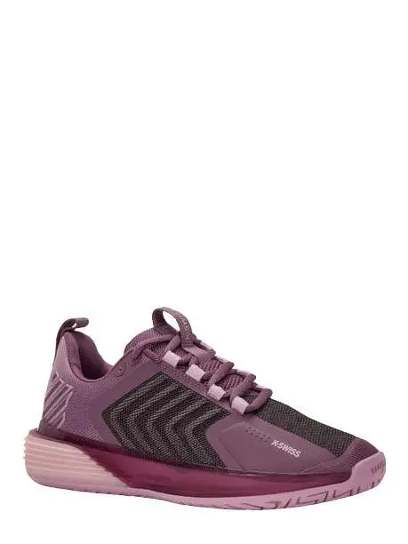 K-Swiss Ultrashot 3 Lace-up Tennis Shoes - Grape Nectar/cameo Pink