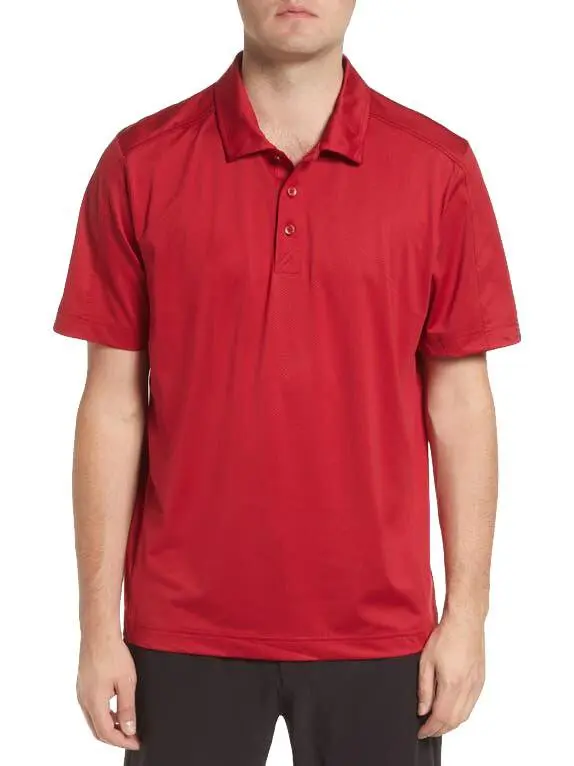 Cutter & Buck Prospect Textured Stretch Polo - Cardinal Red
